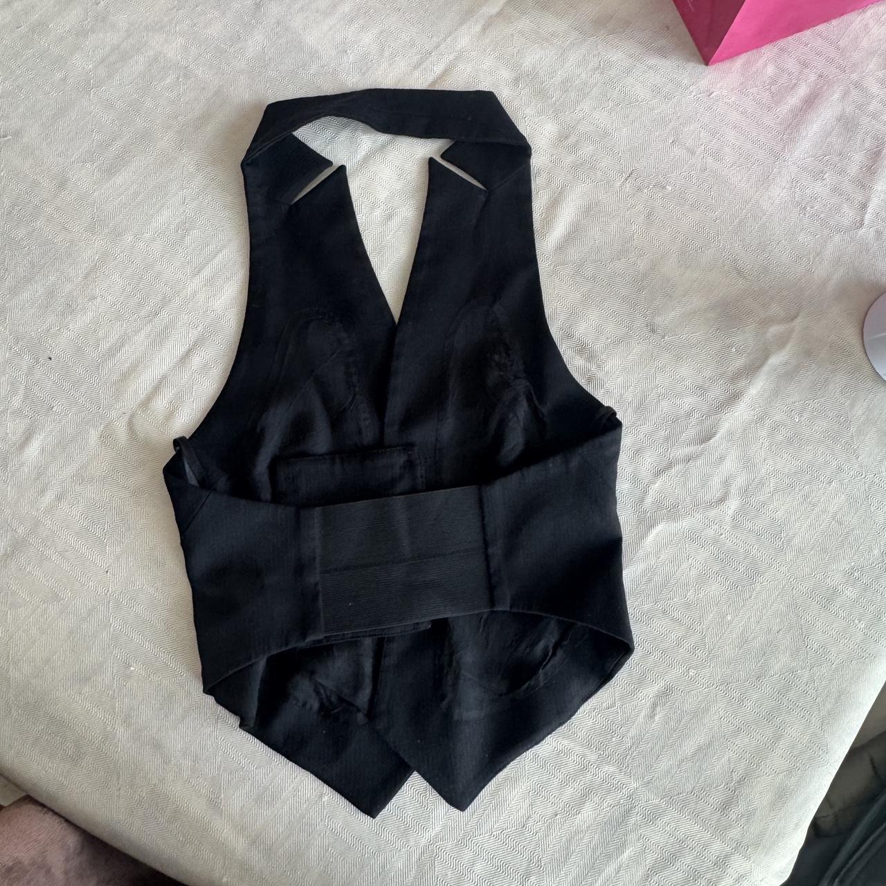 BCBG Maxazria Black Vest size: small super cute,... - Depop
