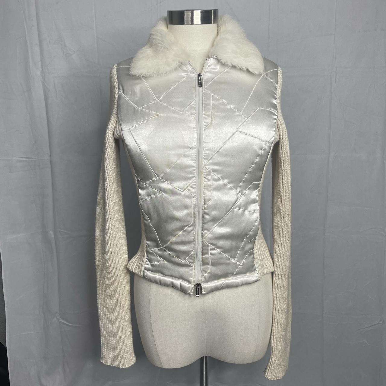 Bebe Women's White Jacket | Depop