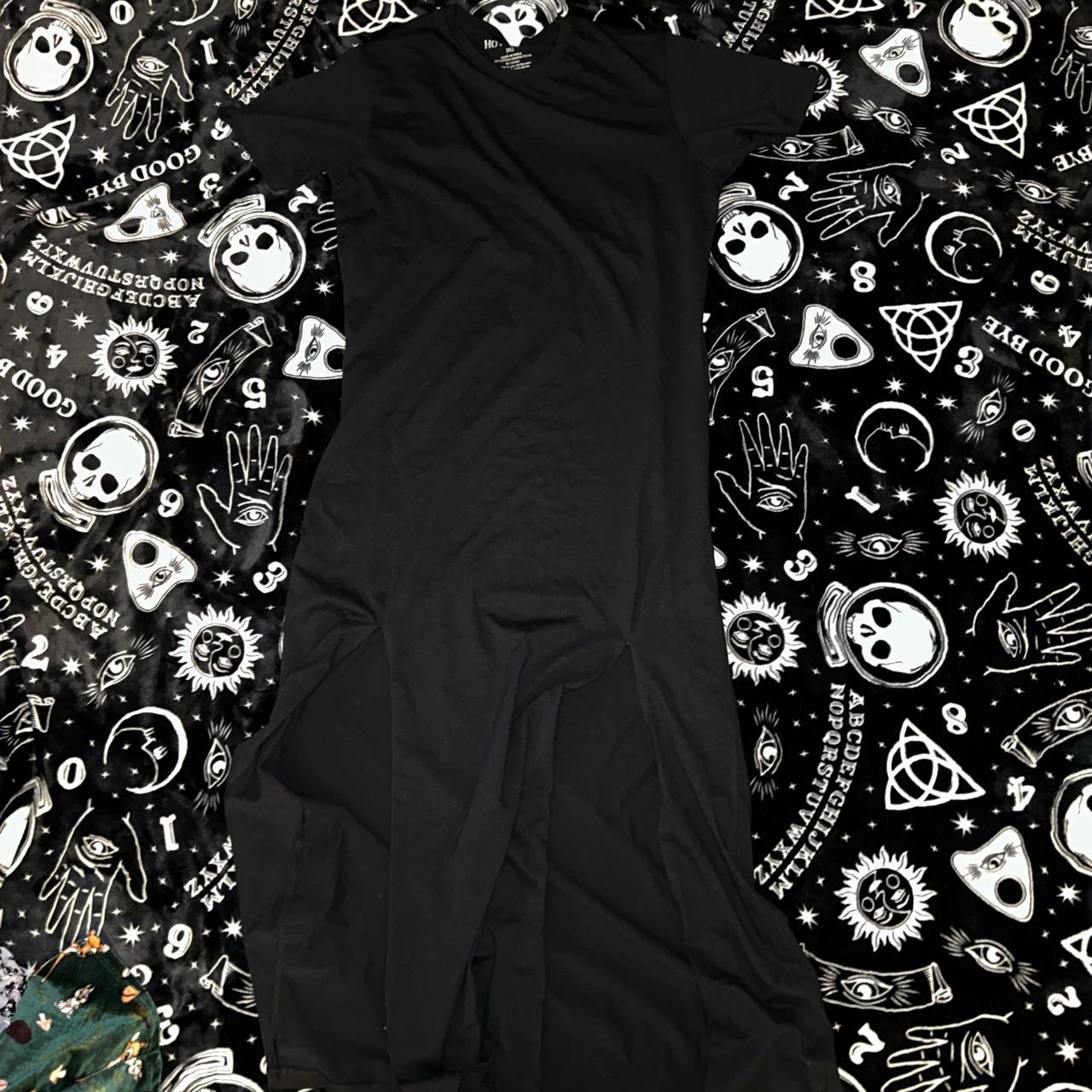 Hot Topic Long Shirt Maxi Dress with slits. Never... - Depop