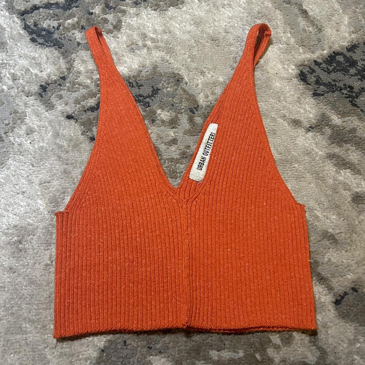Red urban outfitters v cut tank top size M! Love... - Depop
