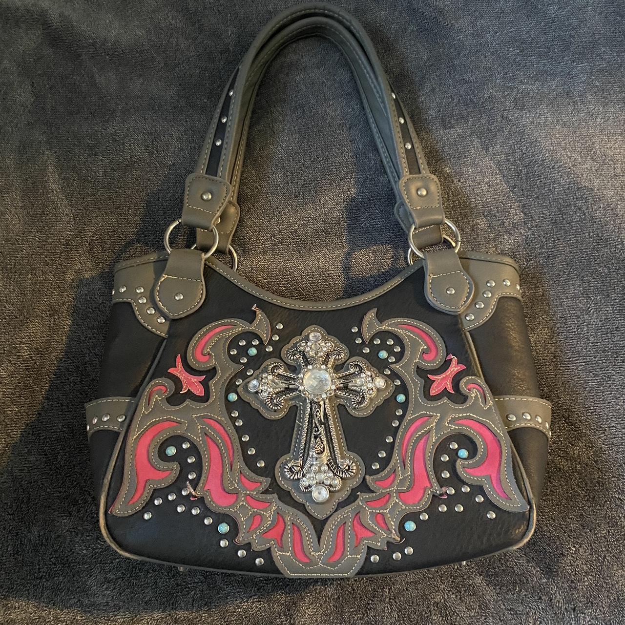 Rhinestone western style purse comes with matching... - Depop