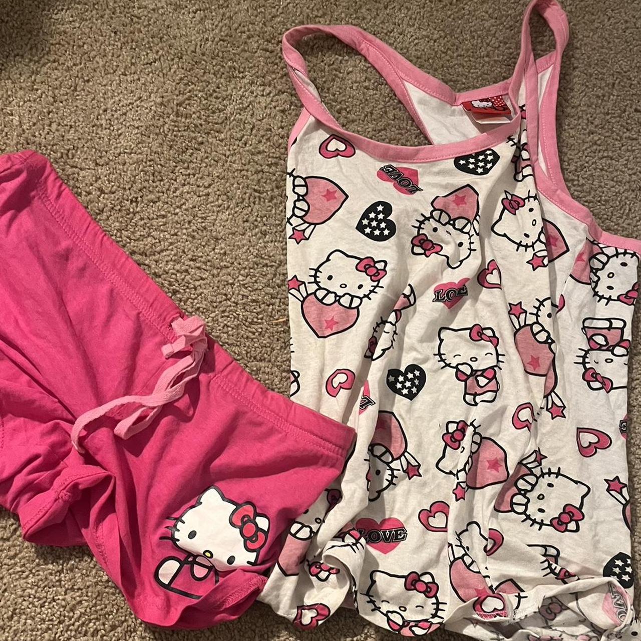 Hello kitty pj set Size small Excellent condition,... - Depop