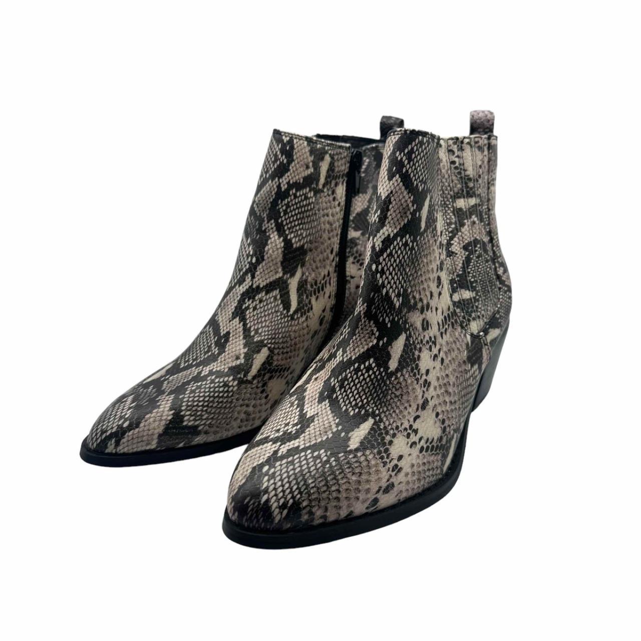 Skylar Womens Python Snake Print Ankle Boots UK7... - Depop