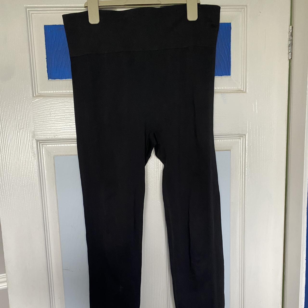 Size 12/16/L. Black primark leggings with ribbed... - Depop