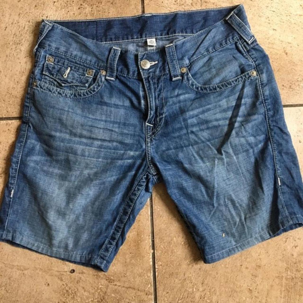 True Religion cut off men jean shorts Preowned used... - Depop