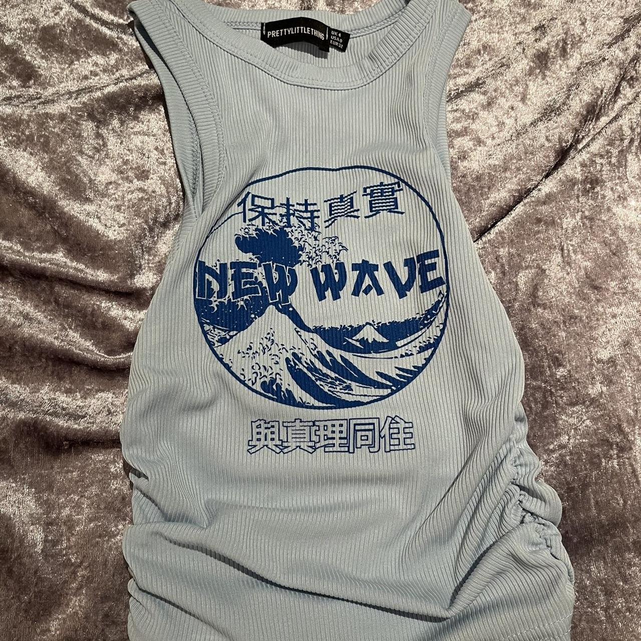 PLT Blue Crop Top - Depop