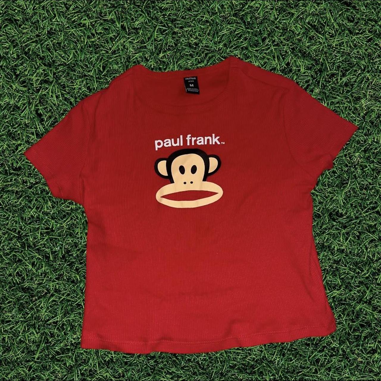 paul frank monkey face croptop • amazing with black... - Depop