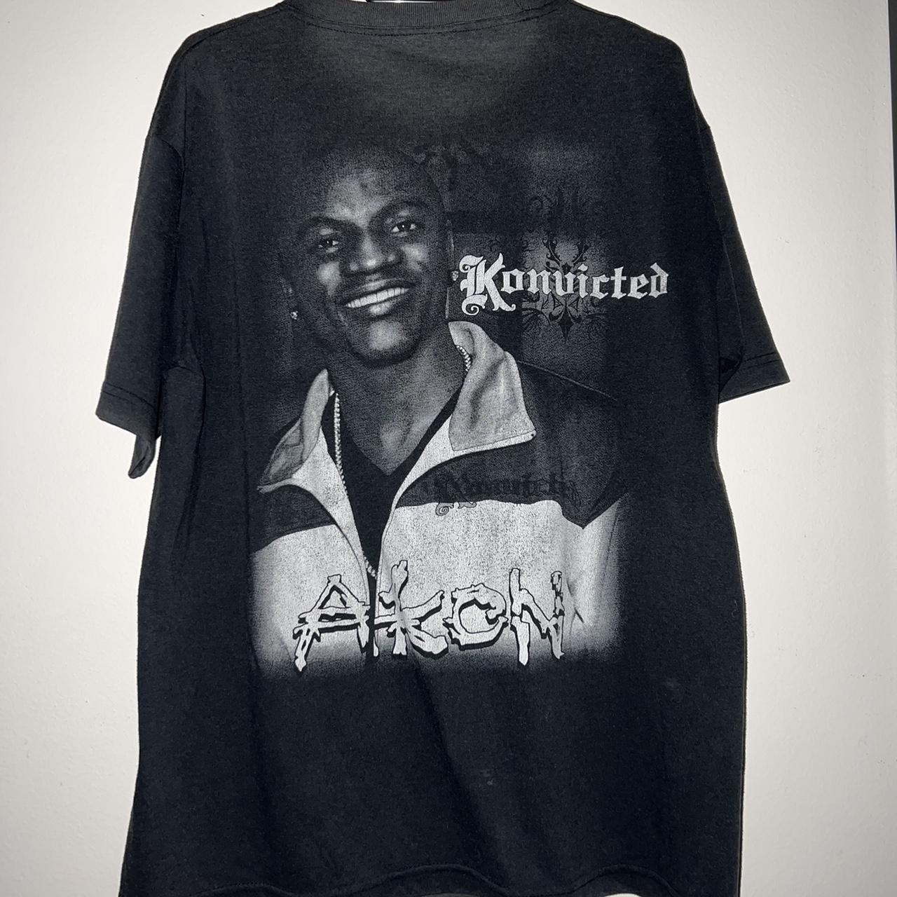 Vintage 90’s/Y2K Akon “Konvicted” Album Rap Tee... - Depop