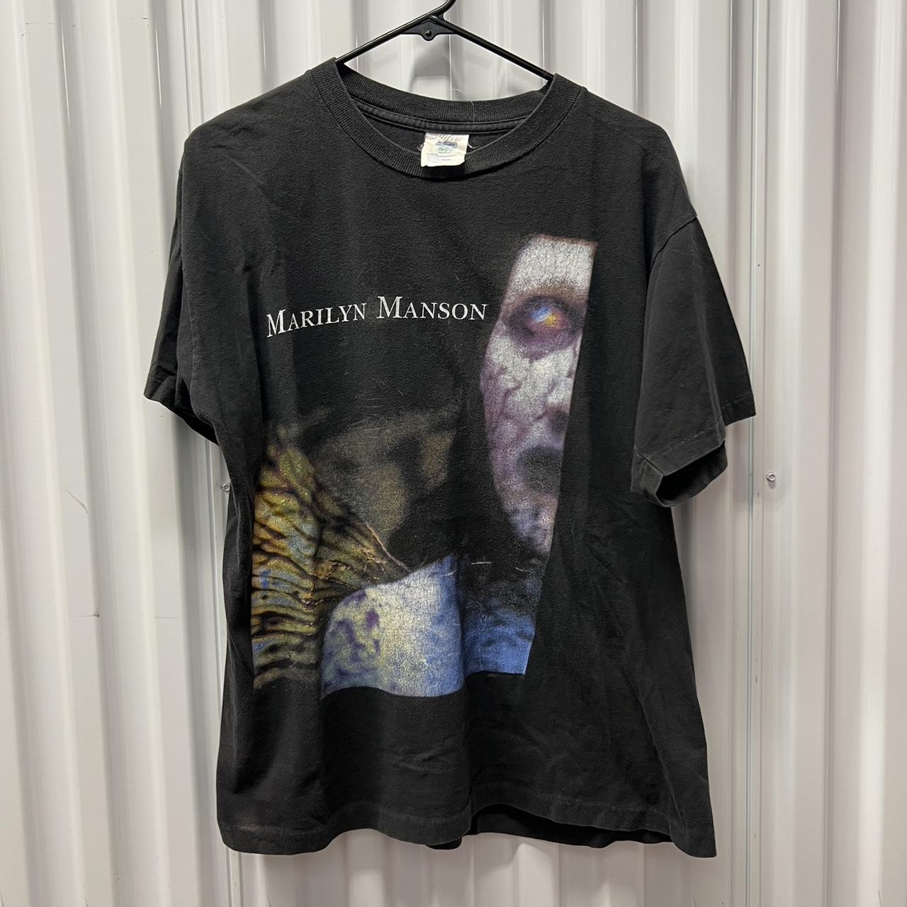 Marilyn Manson 1996 Malice Vintage T-Shirt Size... - Depop