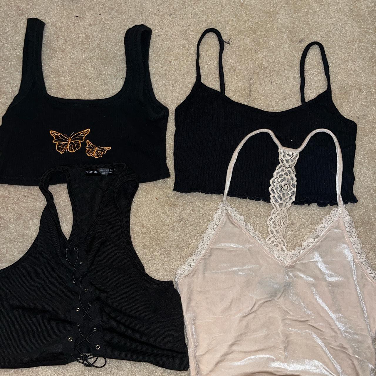 crop top bundle $5-7/each separately black crop... - Depop