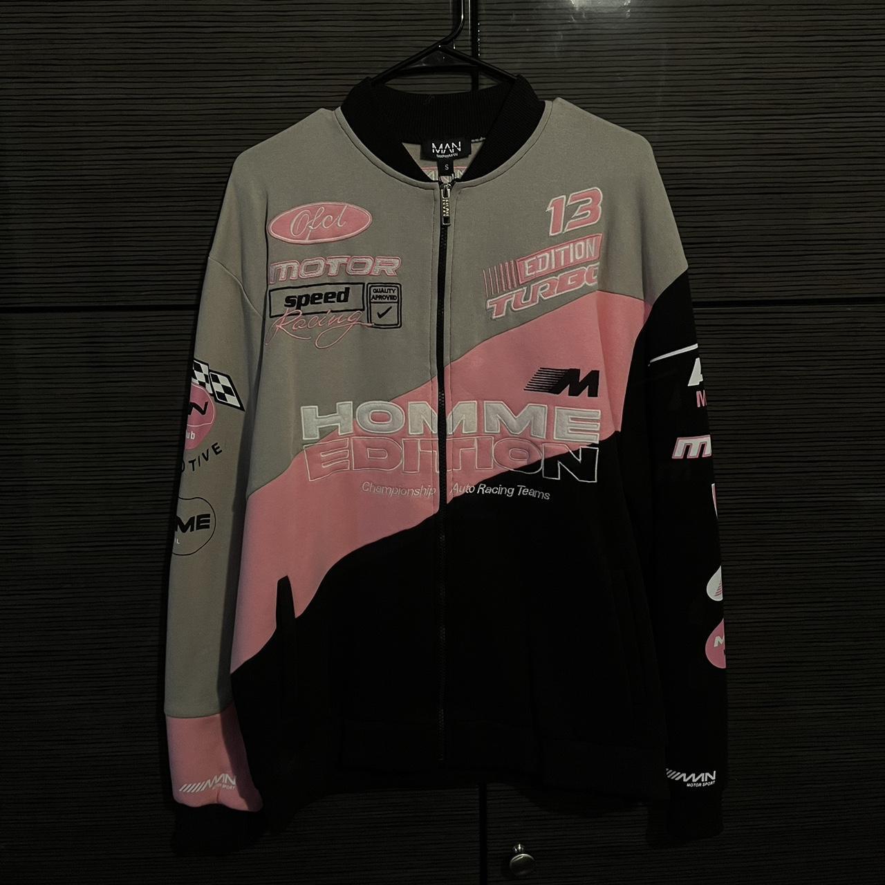 BoohooMAN racing jacket New with tags Size small... - Depop