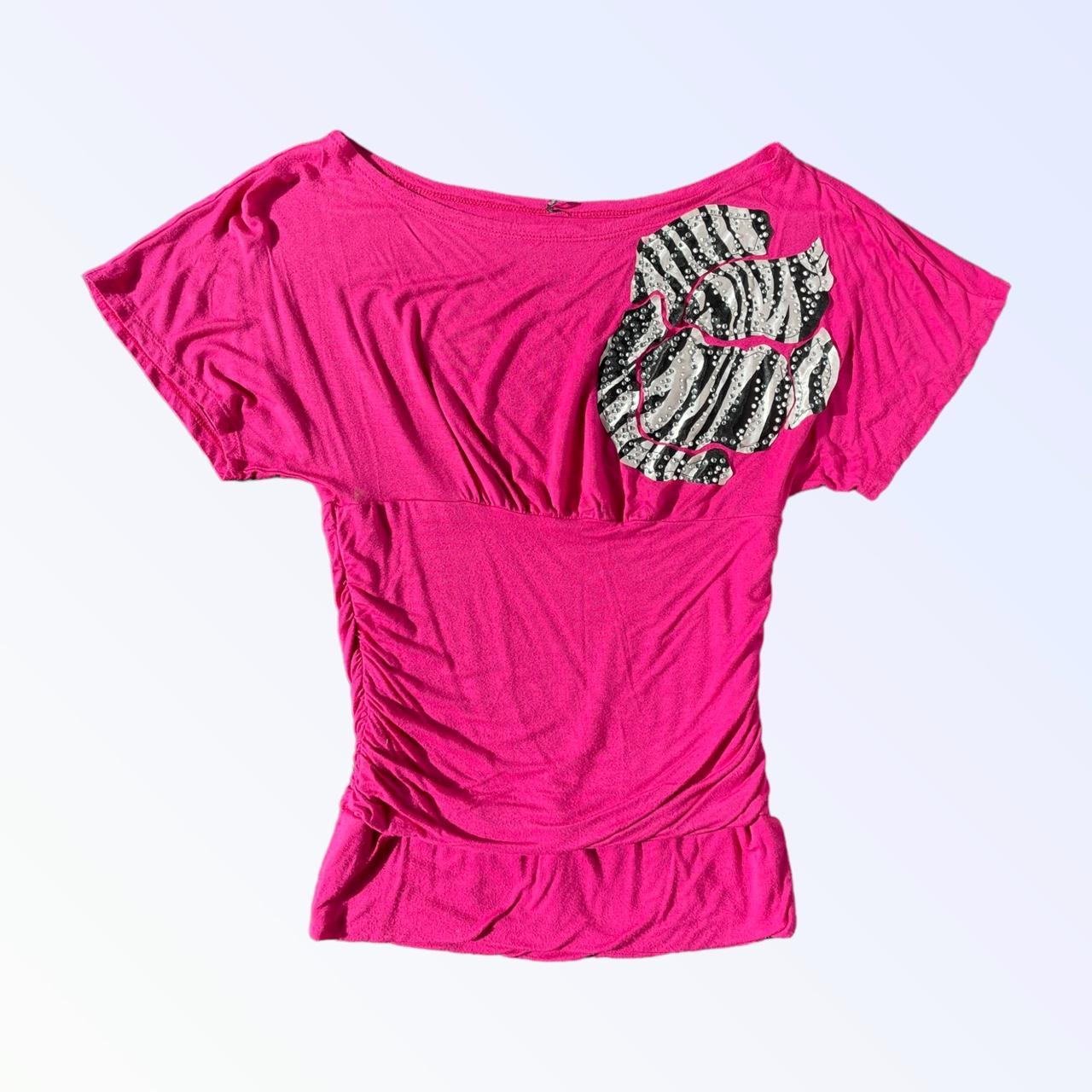 Hot pink zebra print top 👑 ABOUT THE ITEM Hot pink... - Depop