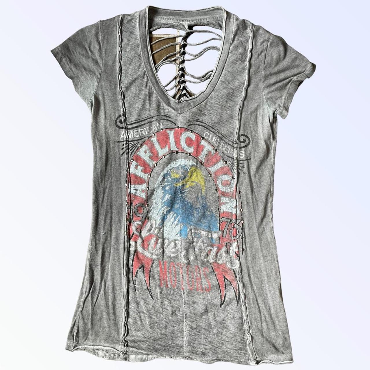 Affliction top 👑 ABOUT THE ITEM Affliction womens... - Depop