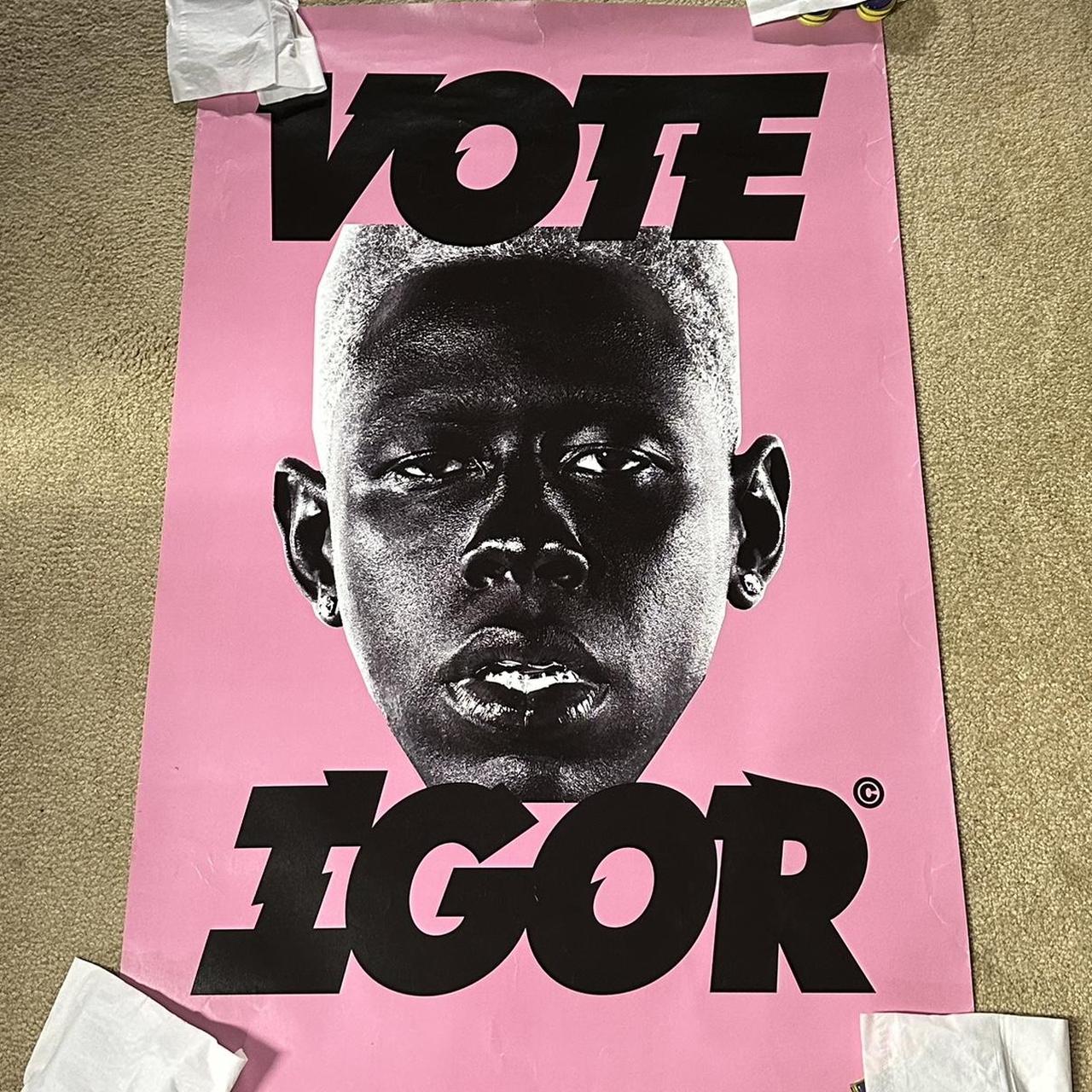 Vote igor tyler the creator pink poster poster is... - Depop
