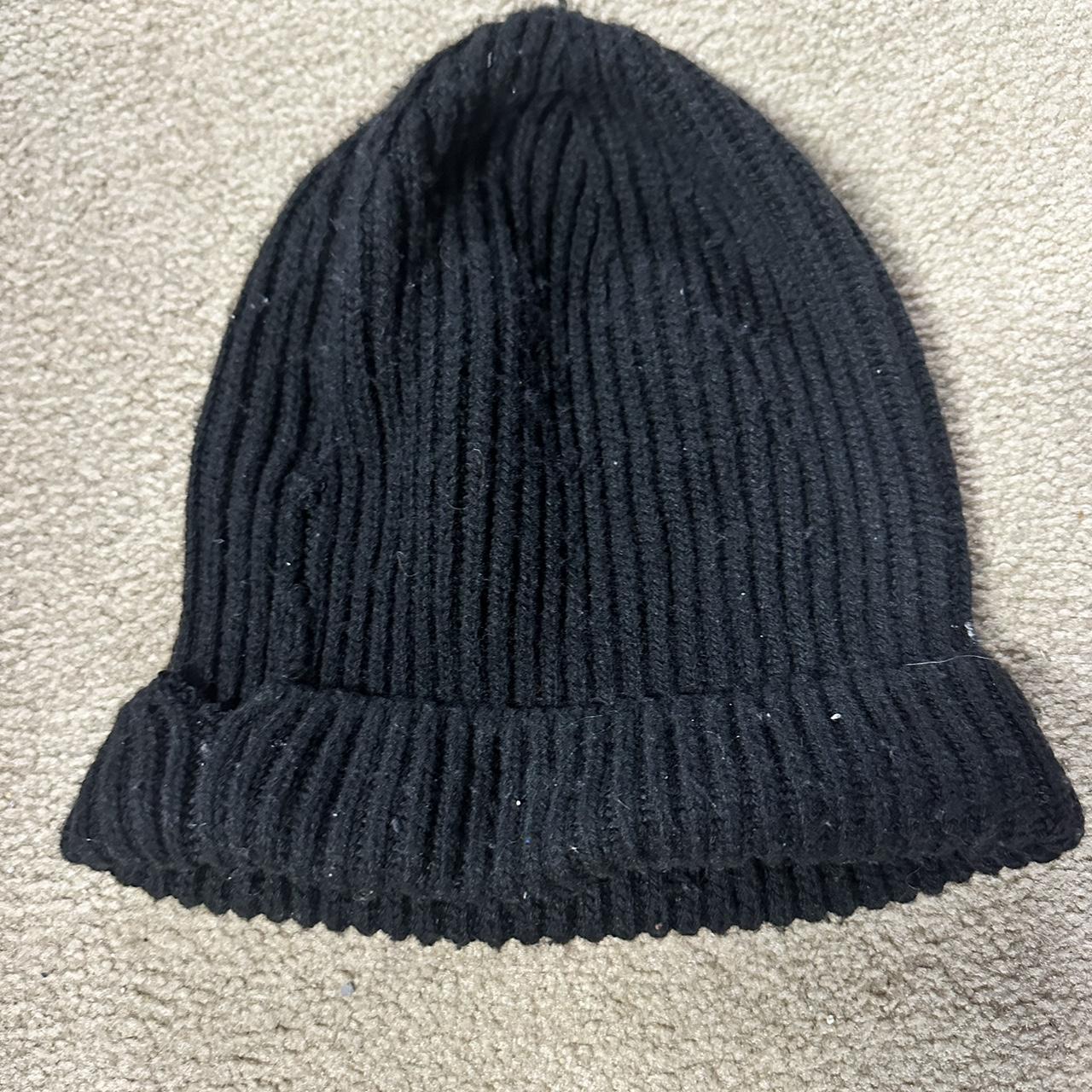 Black H&m beanie never worn just needs to be lint... - Depop