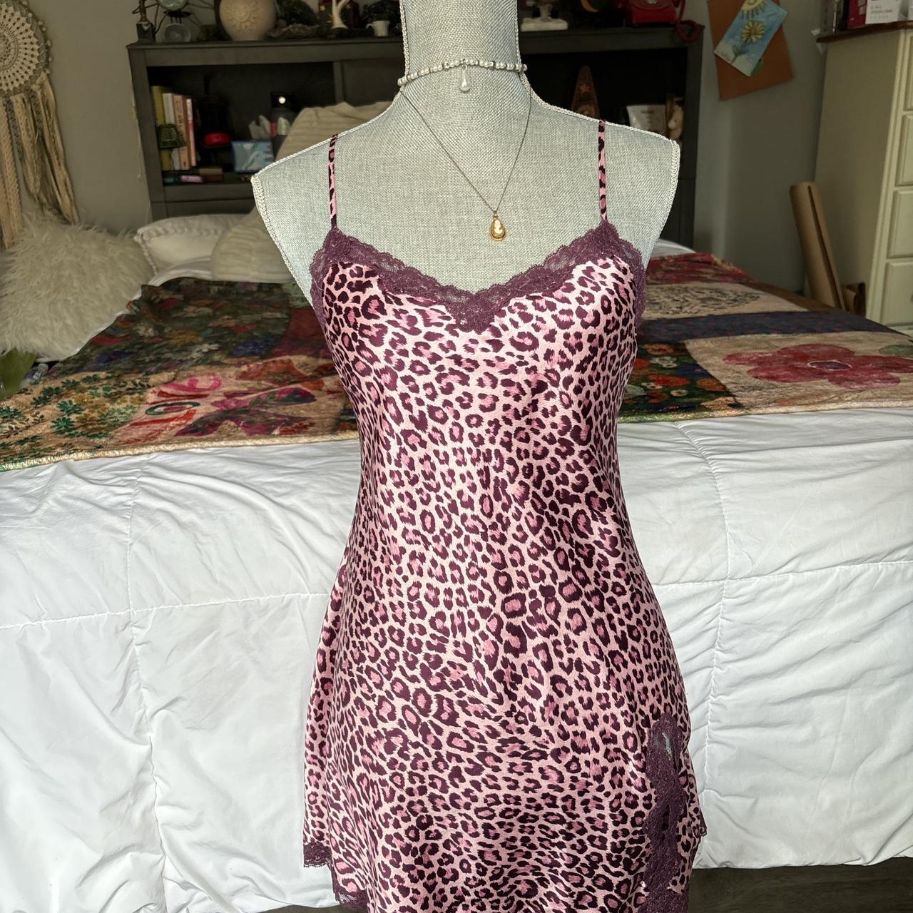 Vintage Victoria Secret Cheetah Print Slip Dress Depop