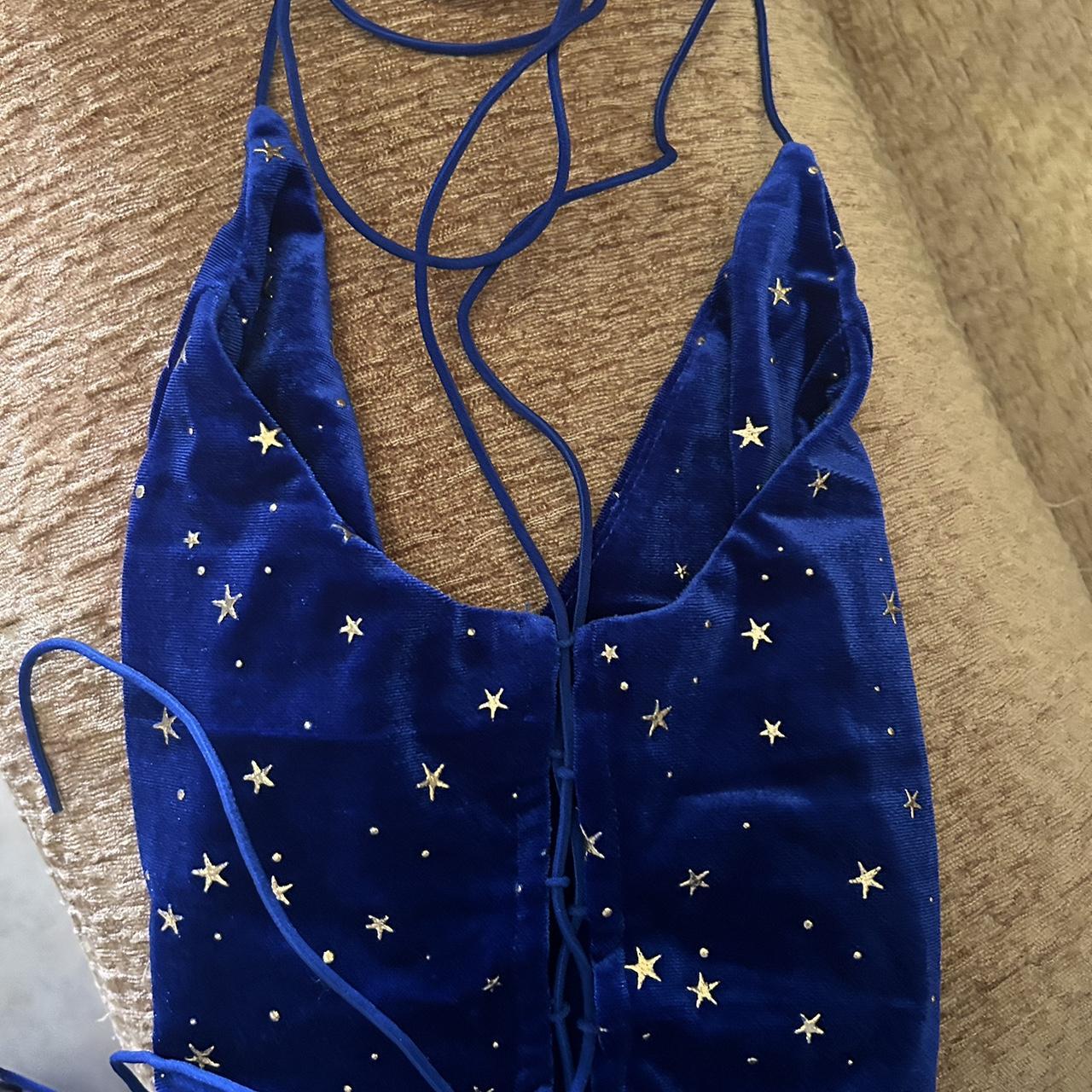 Stars halter top in royal blue #festival #halter... - Depop