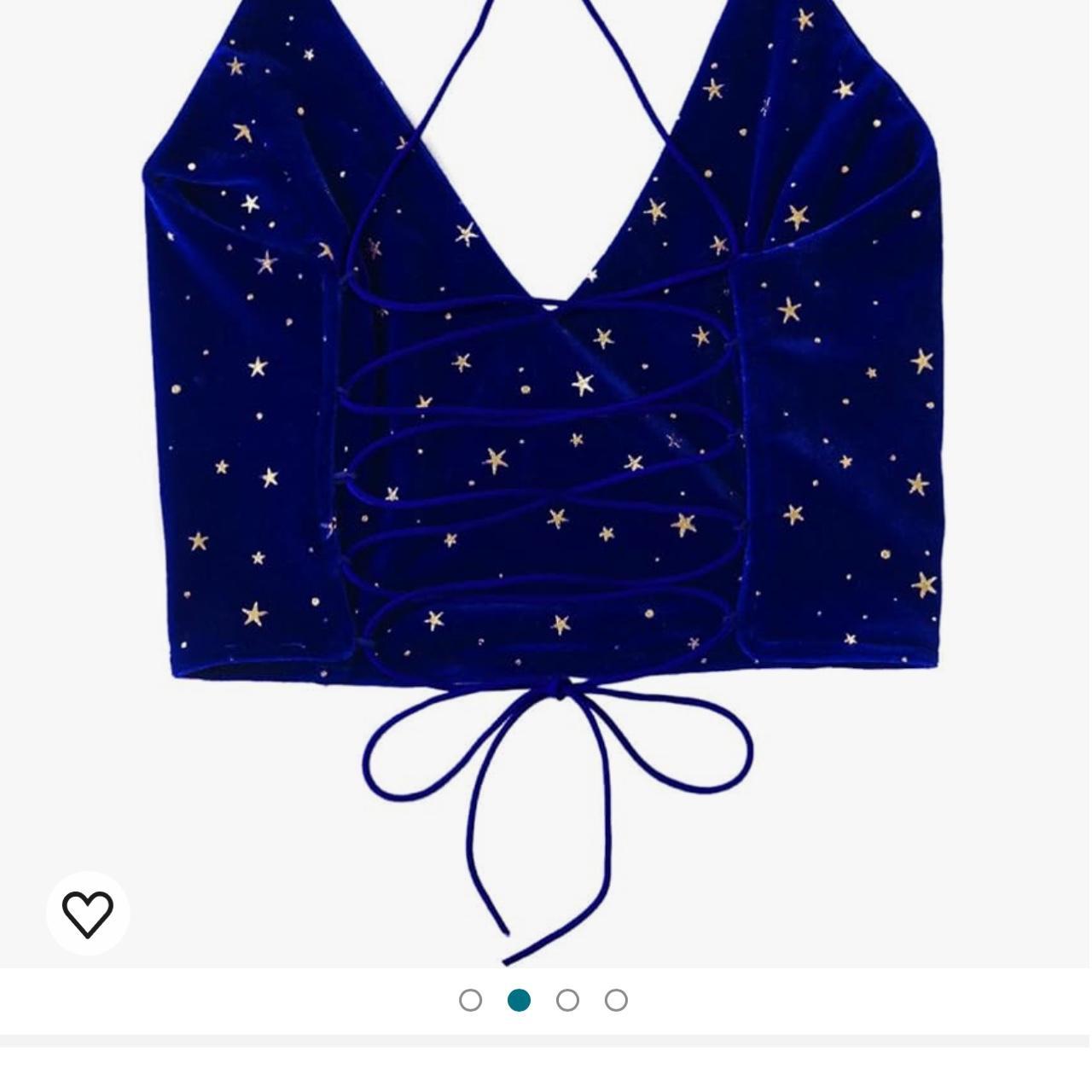 Stars halter top in royal blue #festival #halter... - Depop