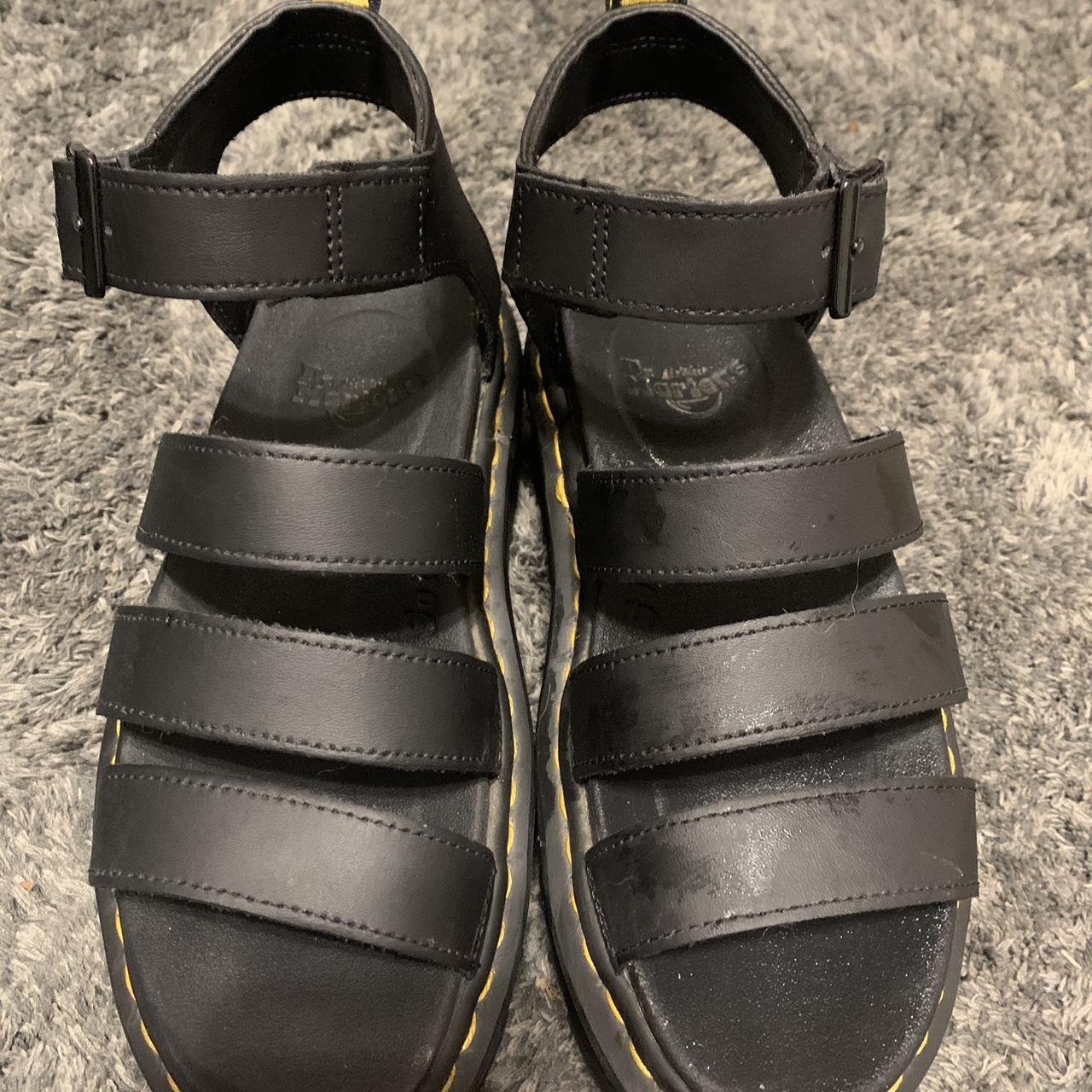 Platform doc marten sandals worn 3 times not my... - Depop