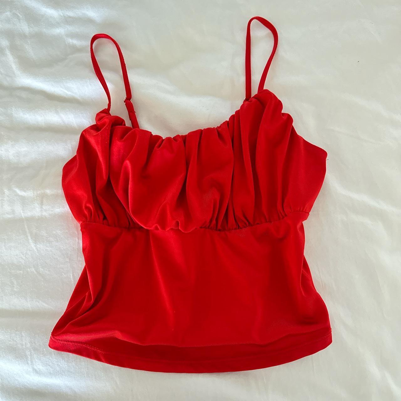 super cute red tank top can fit S-M - Depop