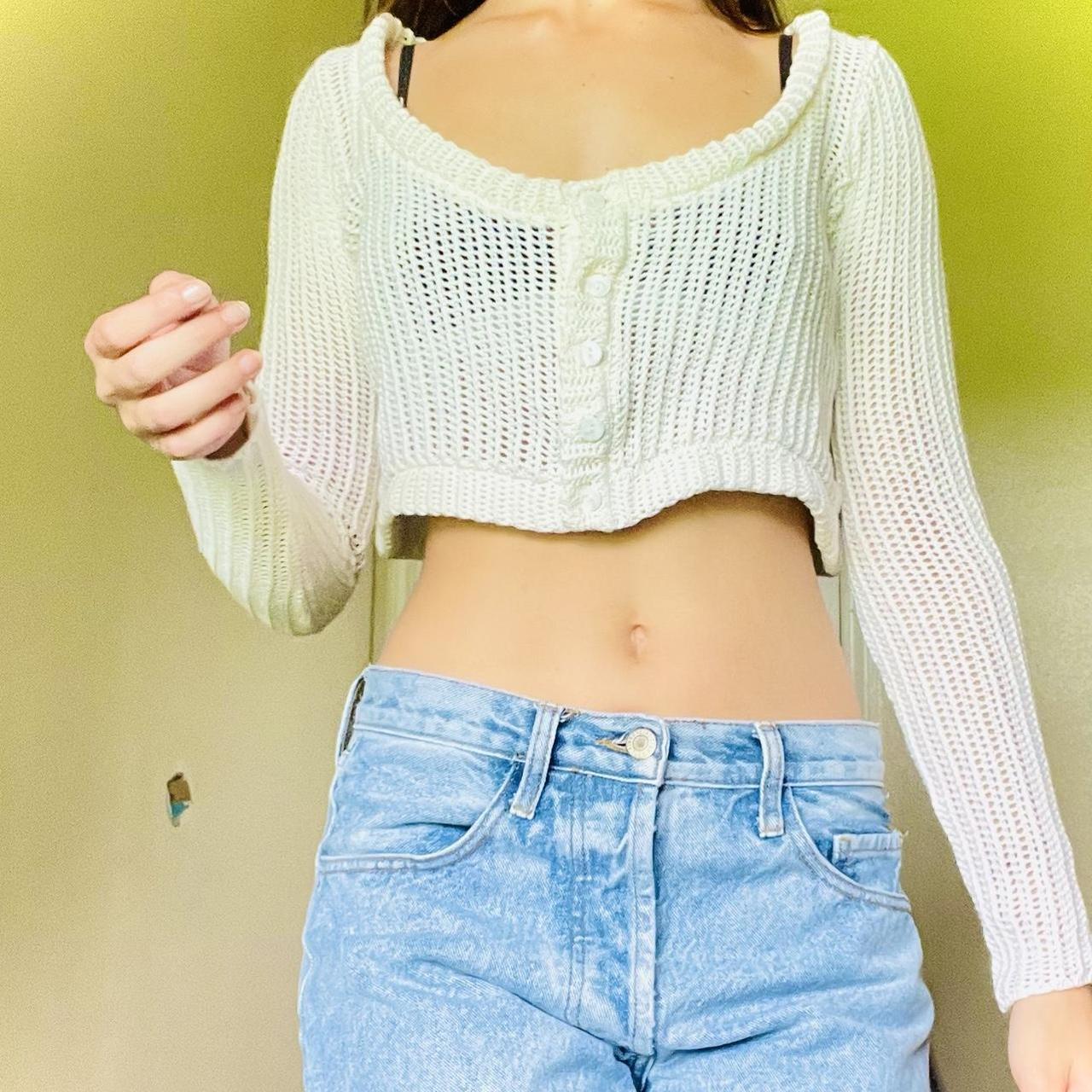 PacSun Women's Cream Cardigan | Depop