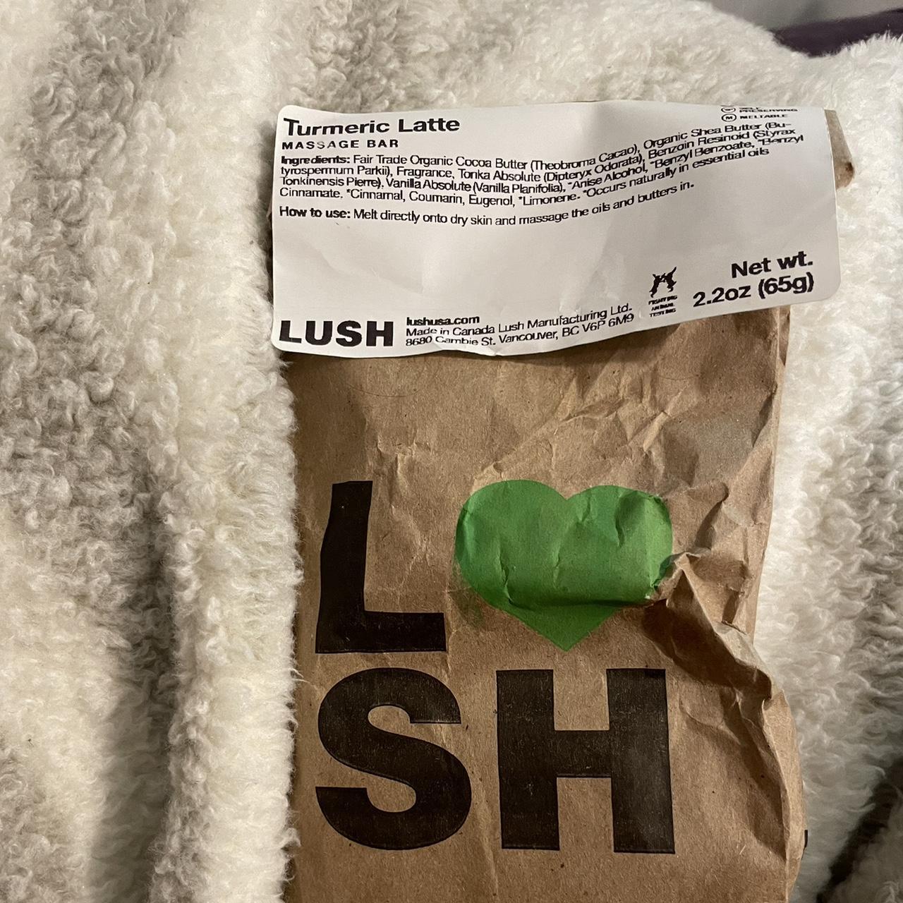 Lush turmeric latte massage bar brand new never... - Depop
