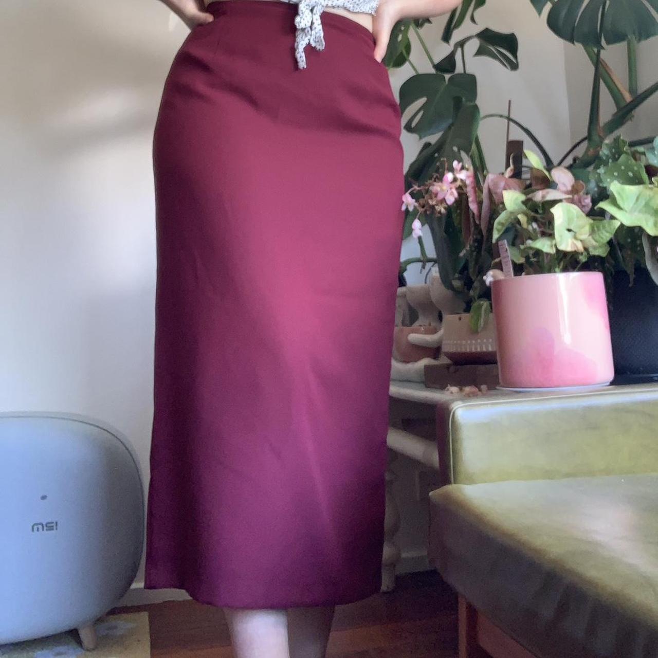 Millers Maroon Maxi Skirt - size AU 14, would also... - Depop