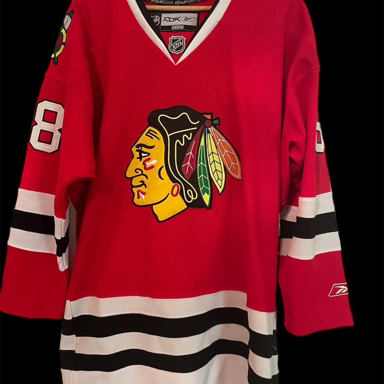 Patrick Cane Chicago Blackhawks Reebok Authentic NHL... - Depop