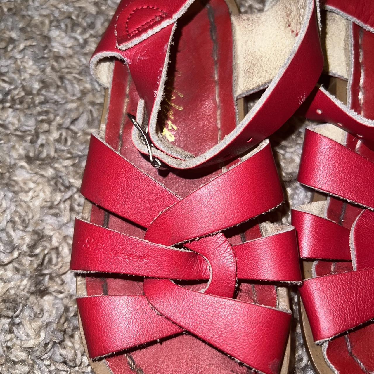 Cute red Saltwaters. KIDS size 8 (PLEASE DONT USE... - Depop