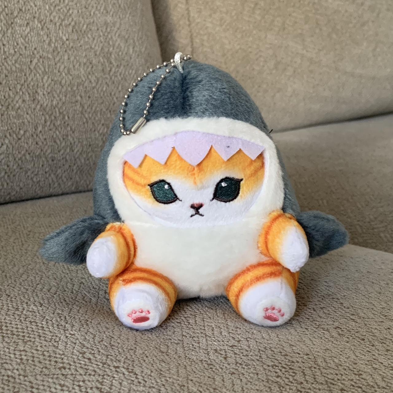 cute shark cat plush keychain - brand new, never... - Depop