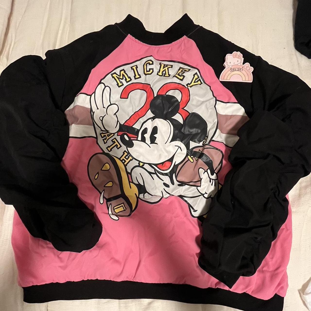 mickey mouse bomber jacket • lightweight and... - Depop