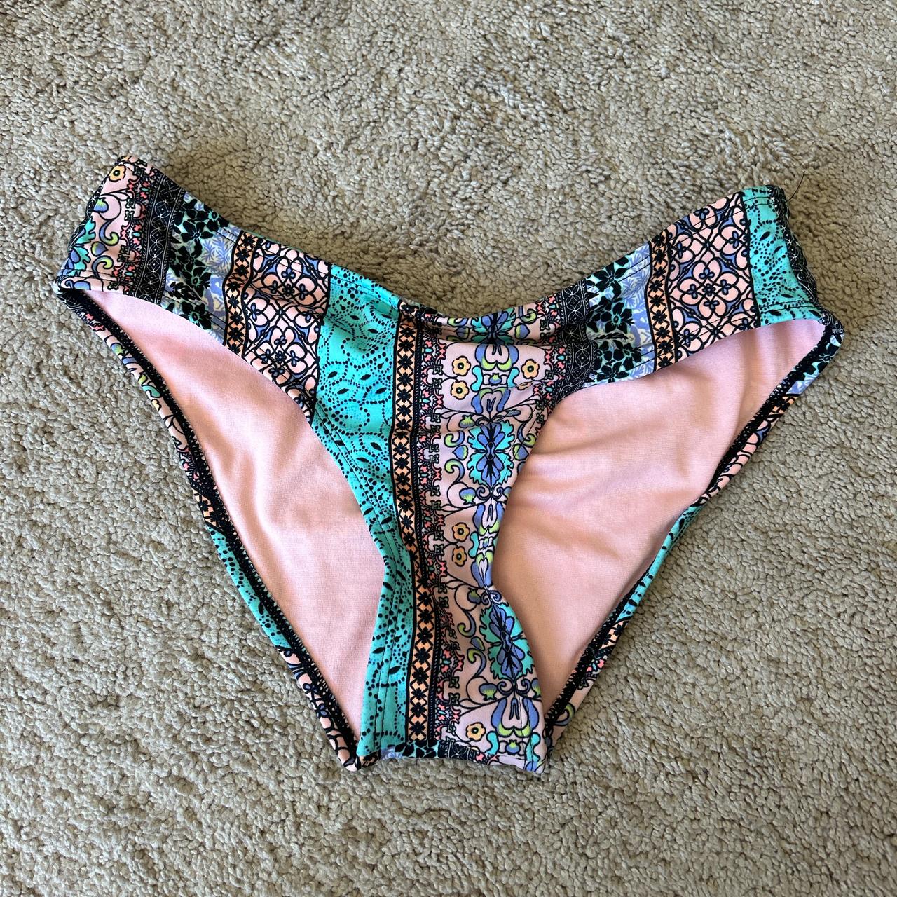 Xhiliration Patterned Bikini Bottoms🩵🩷🖤 Size Depop