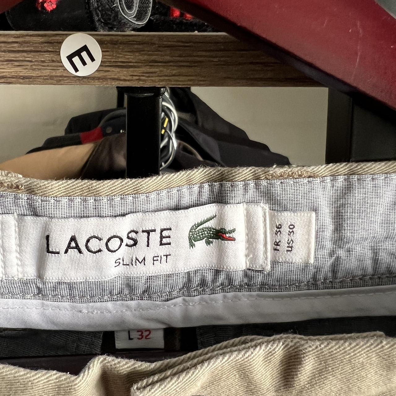 Lacoste cream tan beige chinos size 30 #lacoste... - Depop
