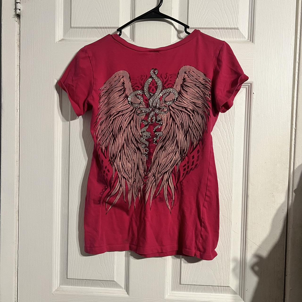 Angel wing affliction style top! The wings are on... - Depop