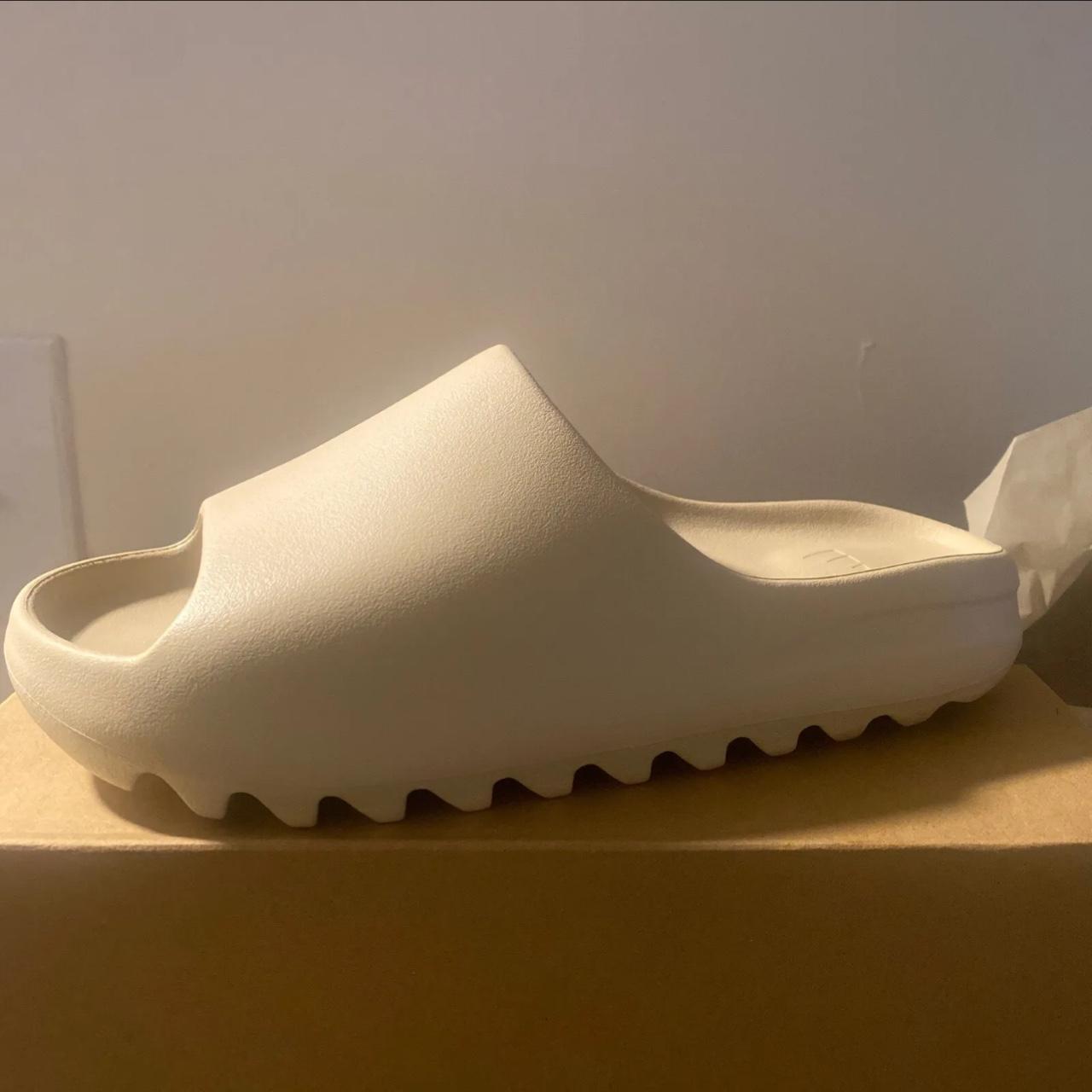 Yeezy slide bone colorway Price is always... - Depop