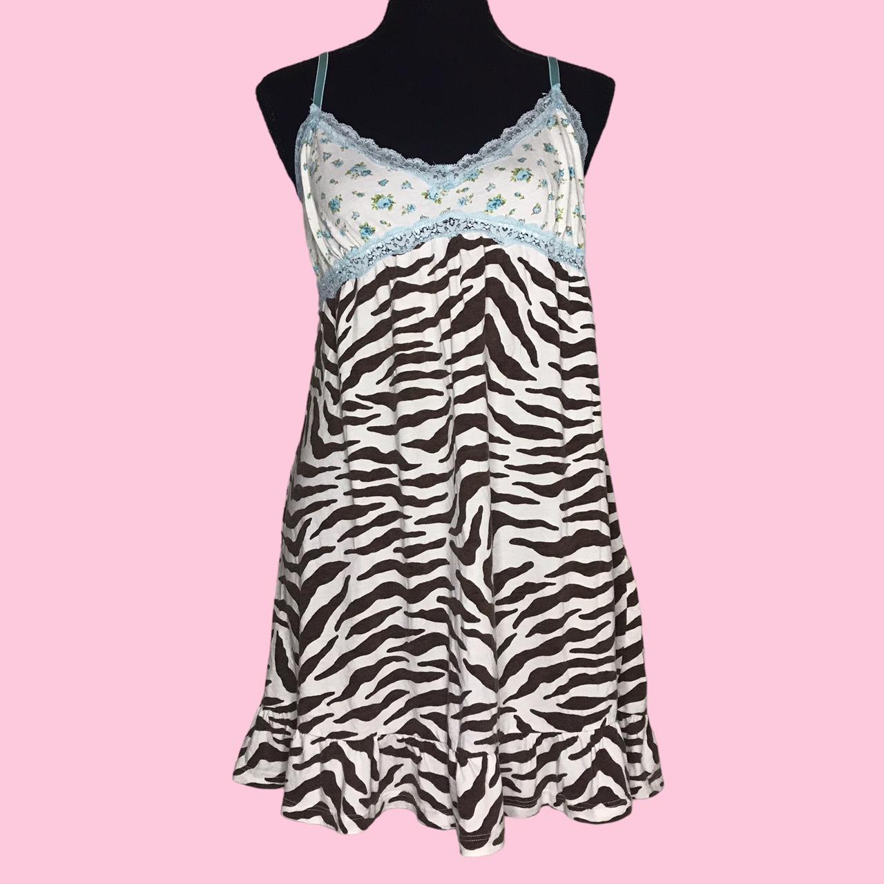 Y2K Pajama Slip Dress Features floral dainty upper... - Depop