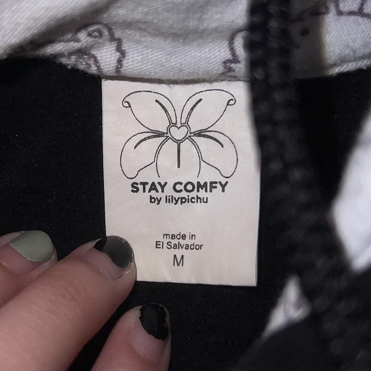 lilypichu black stay comfy temmie hoodie - temmie... - Depop
