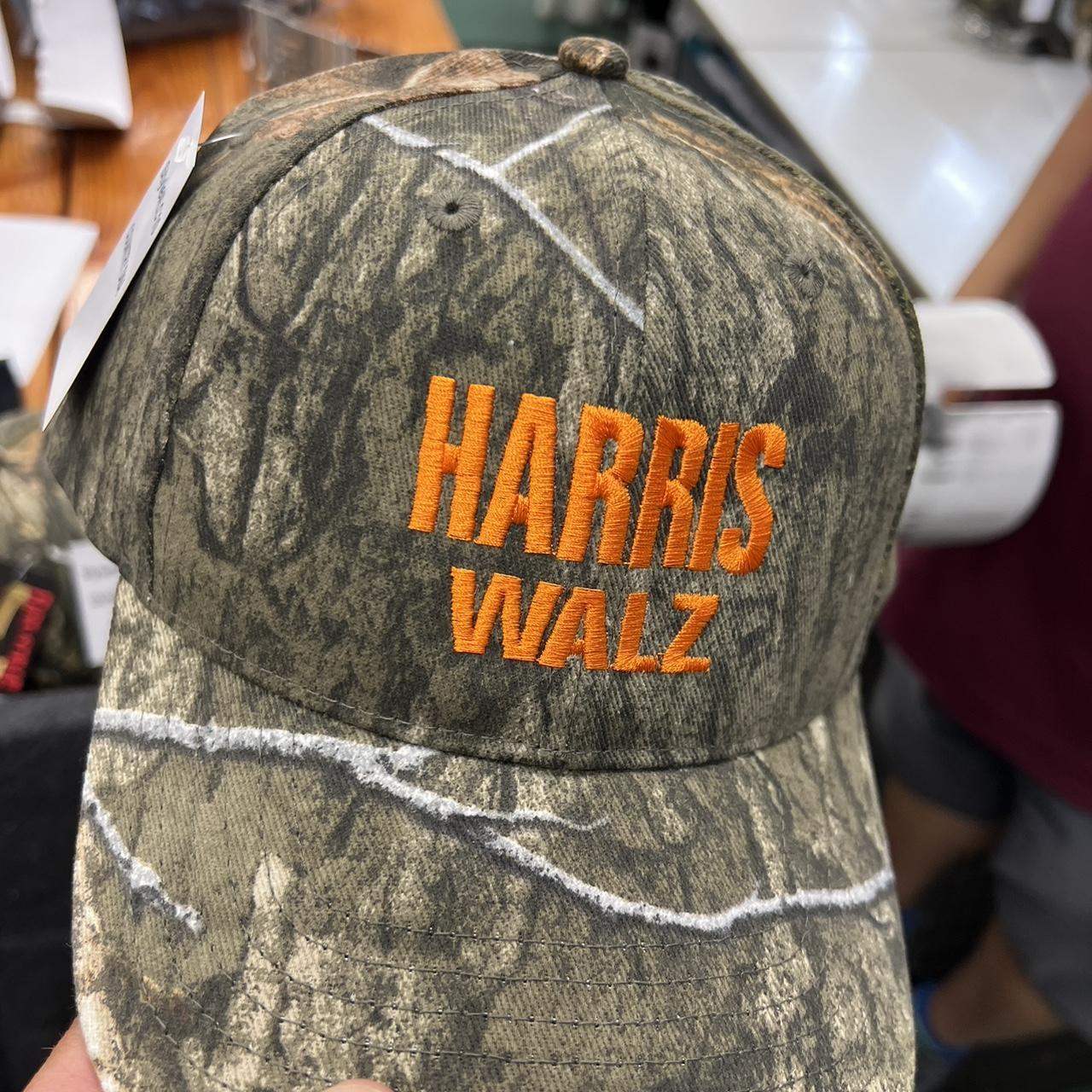 Kamala Harris Walz camo hat in green and brown... - Depop