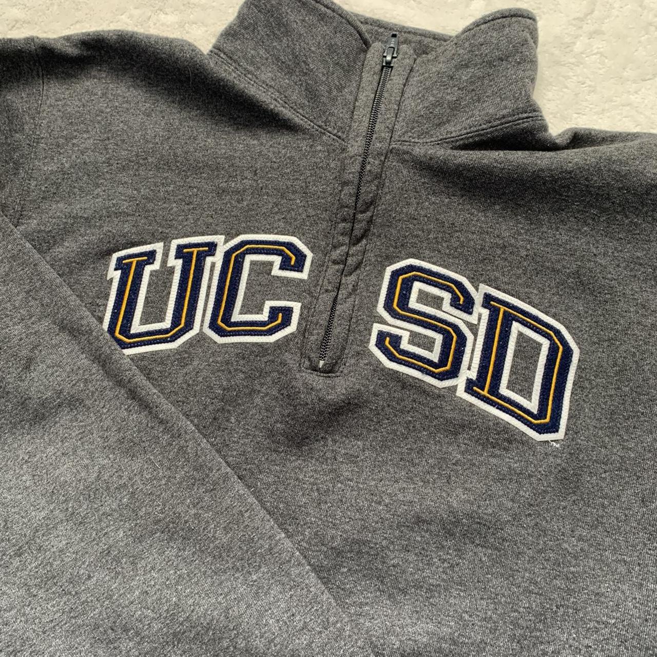 Champion UCSD Half zip sweater Size Small DEPOP... - Depop