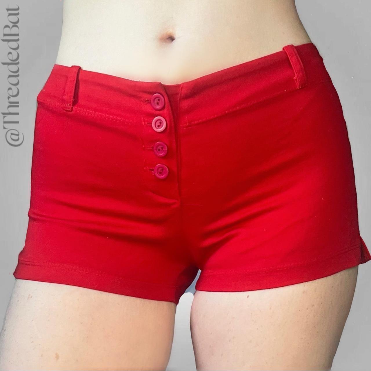 2000s Venus red micro short shorts Size:... - Depop