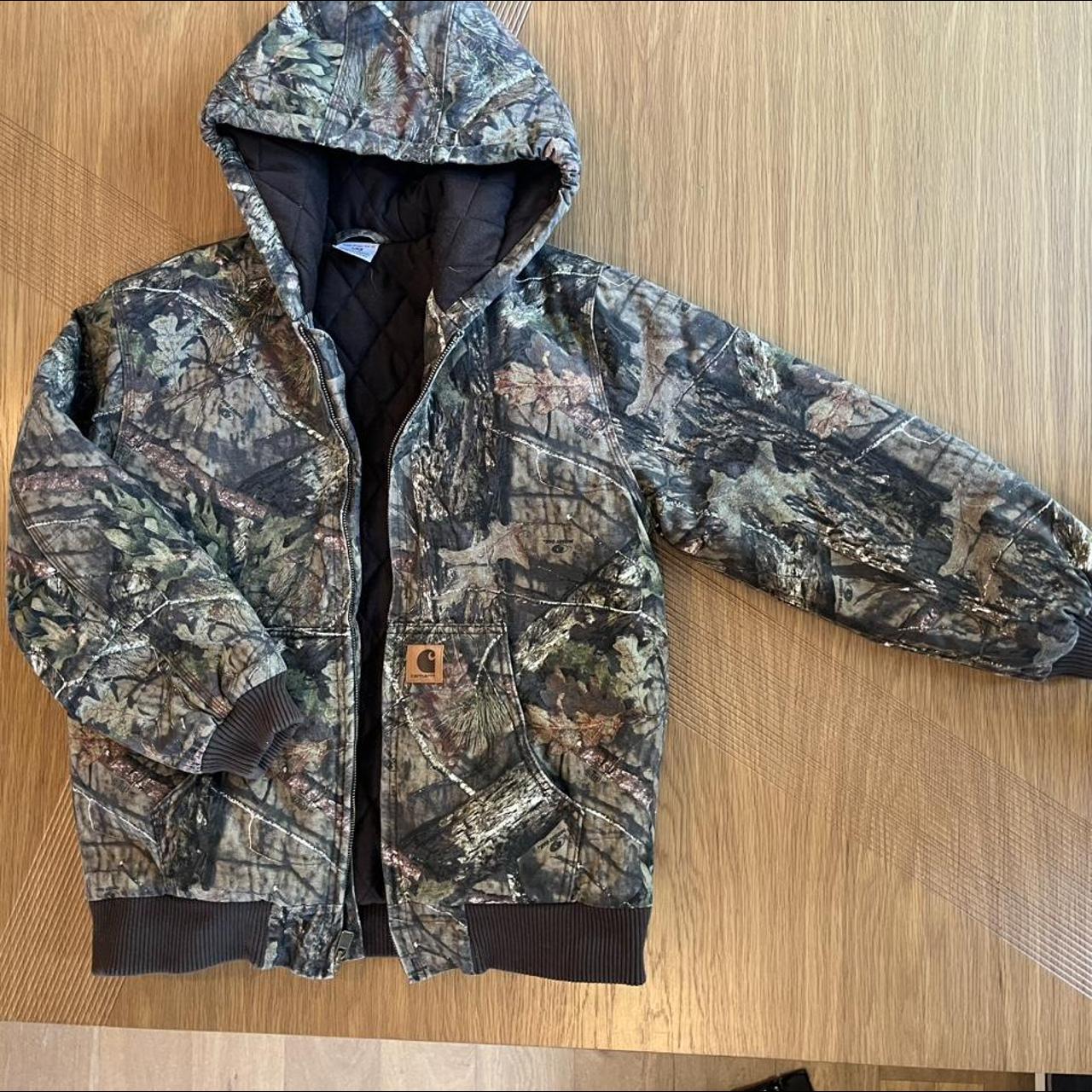 Camo Carhart Jacket - Boys size L fits in Women’s... - Depop