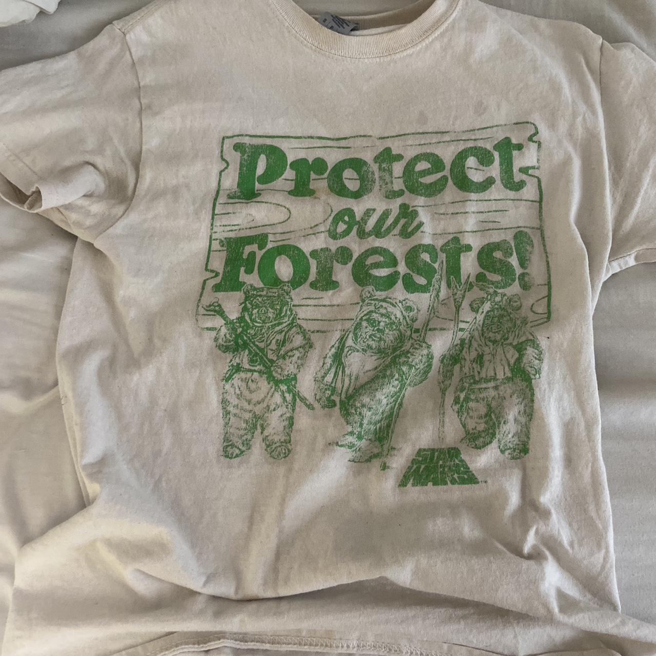 Star Wars Protect our Forest Tee Shirt Size Small - Depop