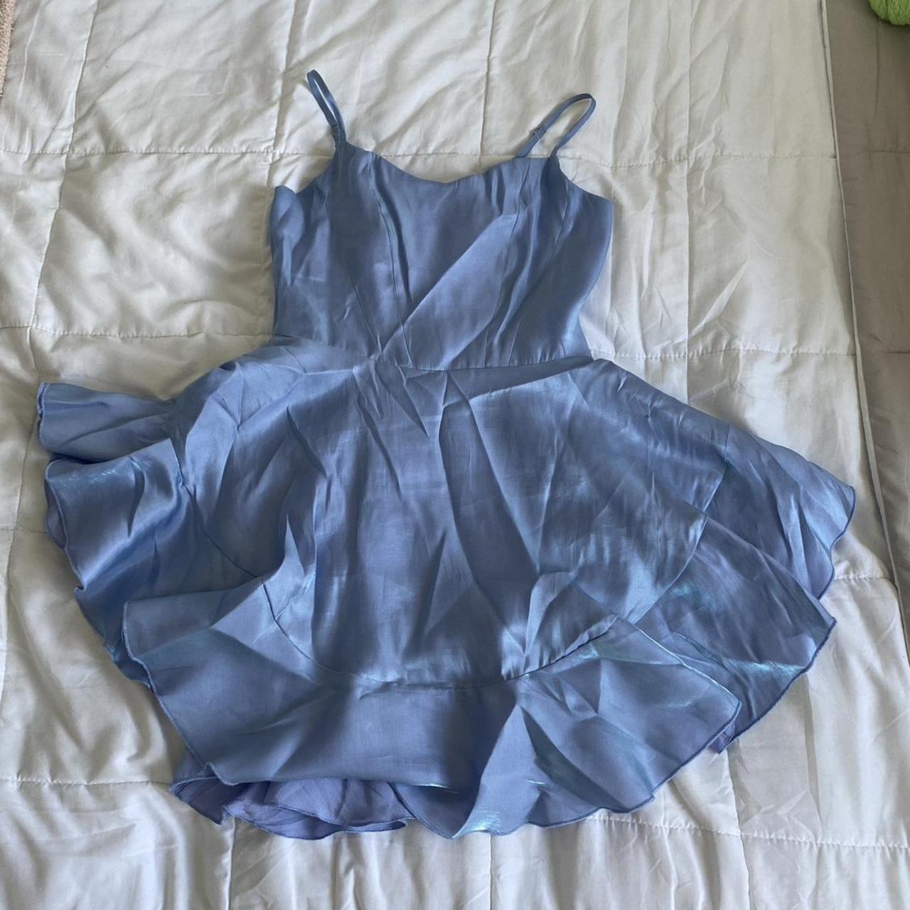 cider blue mini dress • wore this for homecoming! •... - Depop