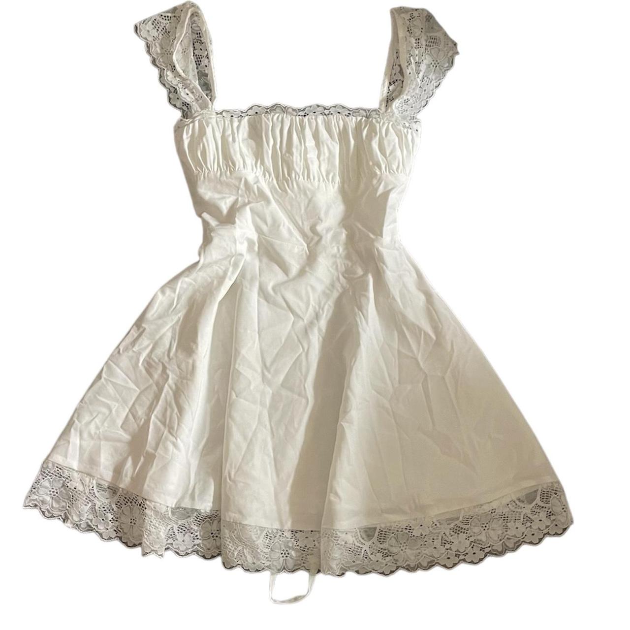 Fenity “Hannah” White Lace Mini Dress - Never... - Depop