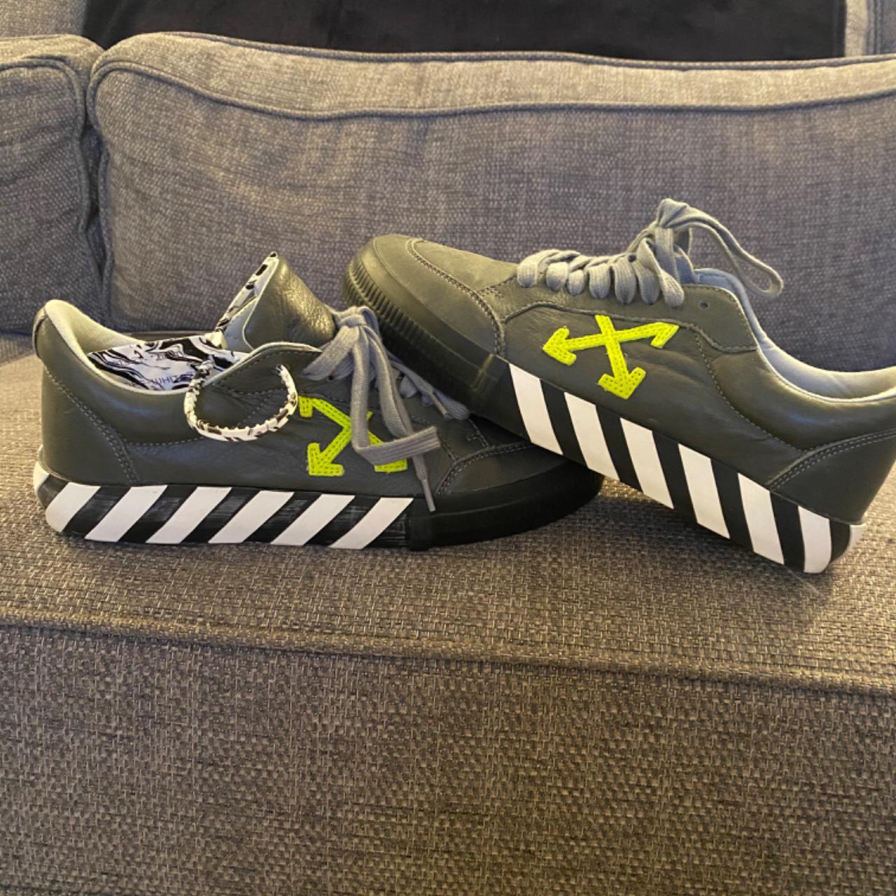 Off-white trainers, genuine, hardly worn, comes with... - Depop