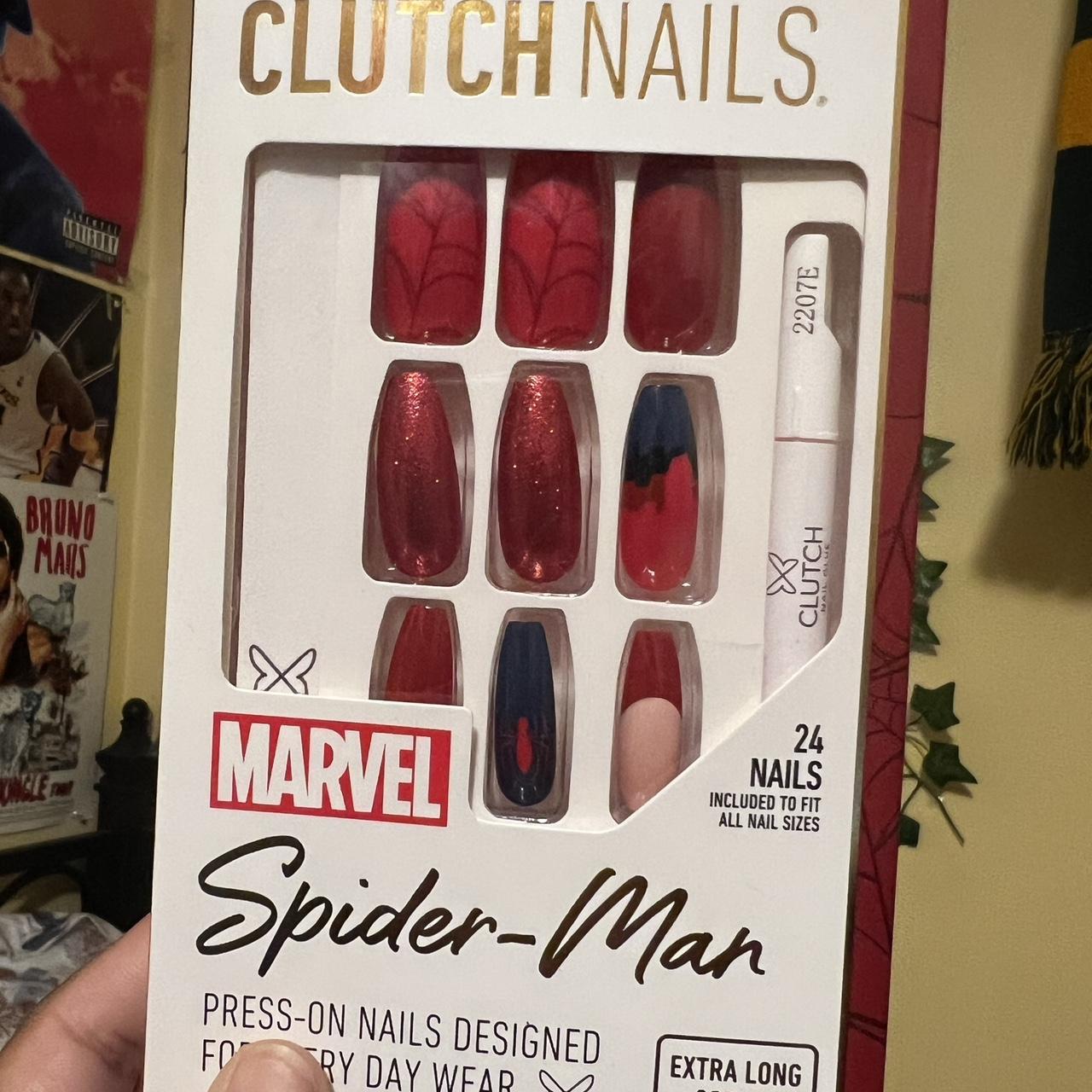 Clutch nails Spiderman press on nails Brand new and... - Depop