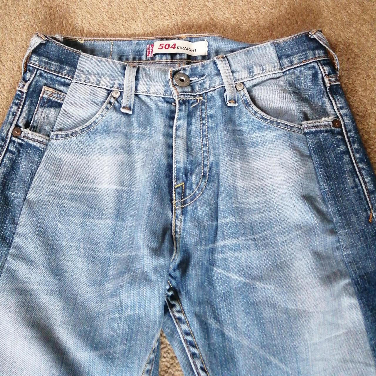 Levis 504 straight reworked jeans Size W28 L27 with... | Depop