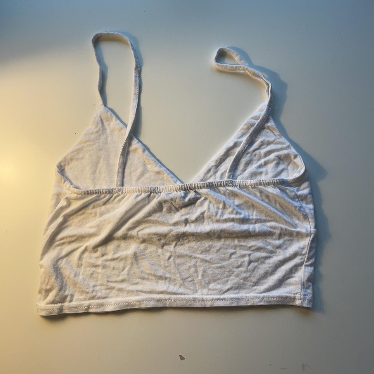 White Crop top from Pretty little thing, worn once... - Depop