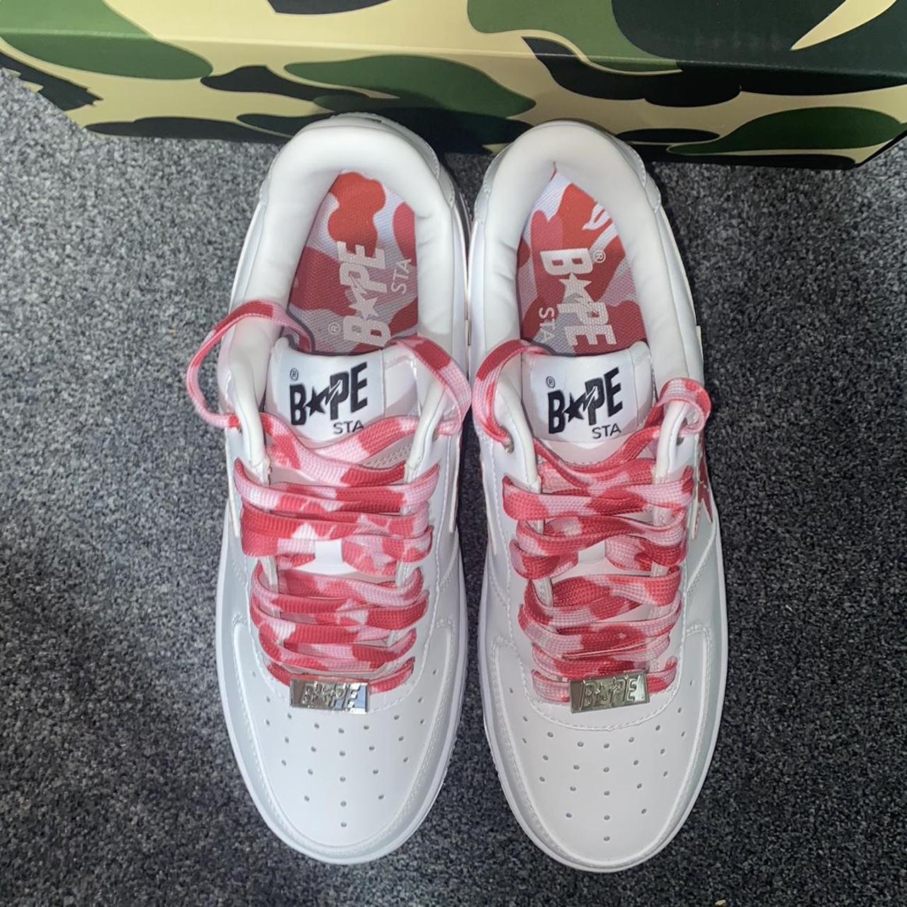 BAPE STA AIR FORCE 1 🩷 White ABC Camo Pink (2021)... - Depop