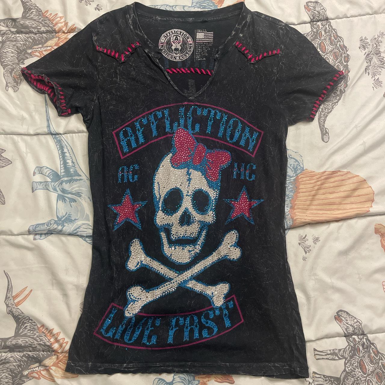 🛑 AFFLICTION shirt 🧠 size: S #affliction #emo... - Depop